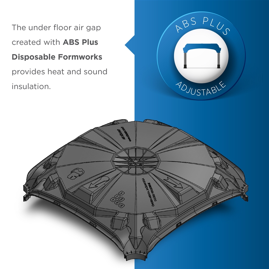 ABS PLUS - טפסות אבודות למילוי הגבהה ופילוס רצפות